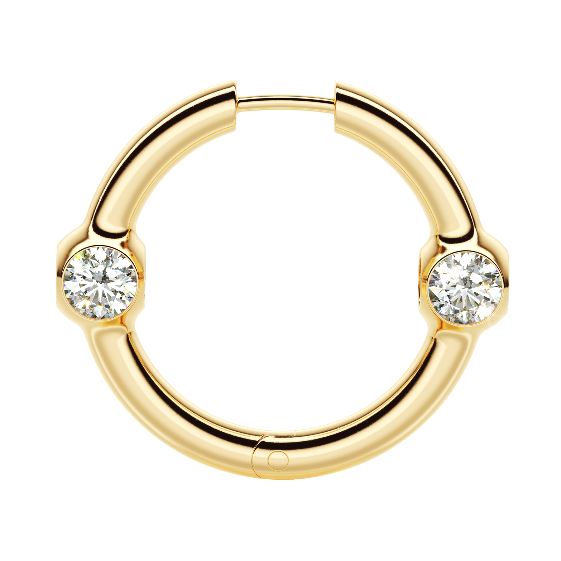 Hoop with Gems M in 18K Gold – Homer